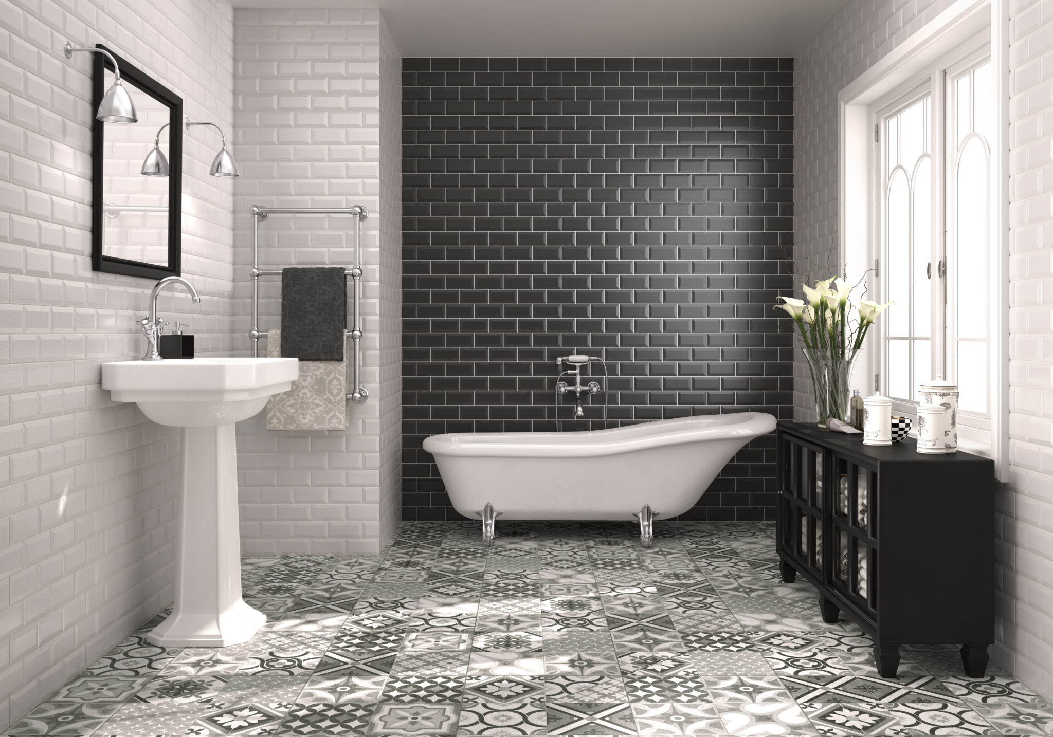 Etnik Banyo Seramik Modelleri - Banyo Karo Seramik Modelleri
